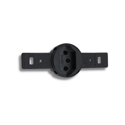 Tomada 2P+T Redonda para Condulete 20A Padrão Brasileiro Preta sem Placa 24076N - Transmóbil ...