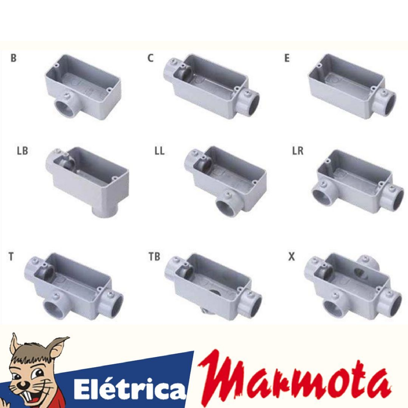Condulete Alumínio E 3/4'' sem Rosca sem Tampa 56102/312 - Tramontina ...
