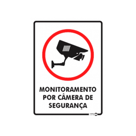 Placa de Sinalização 15x20cm (Ps650) Monitoramento por Camera ...