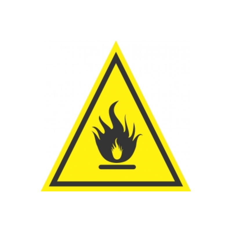 Placa de Sinalização 18x18cm (Ps655) Inflamável (Triangular ...