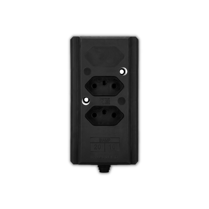 Tomada em Barra 2 Dupla 2P+T 20A Preto 068945 - Interneed - Tomada Em Barra 2 Dupla 2P+T 20A ...
