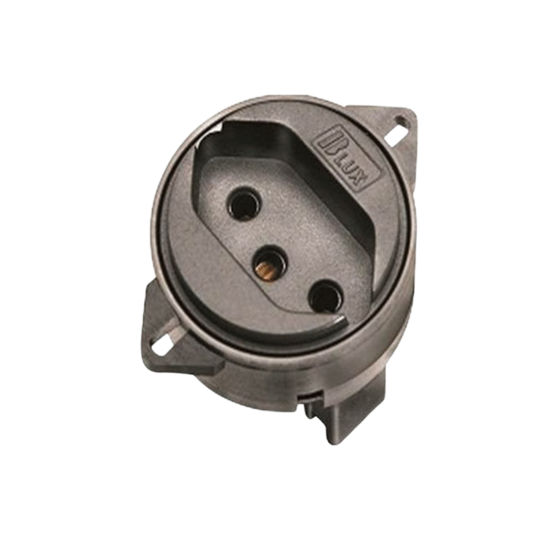 Tomada para Piso 2P+T 10A Redonda Padrão Brasileiro Preta Haste Curta BLux 9774-8 - Building ...