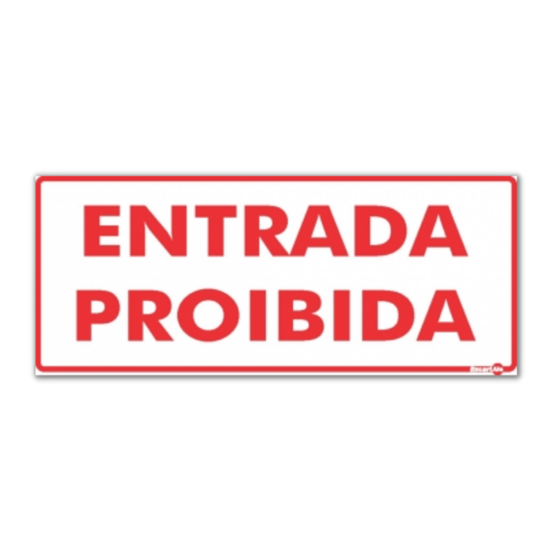 Placa de Sinalização 13x30cm (Ps151) Entrada Proibida - Encartale ...