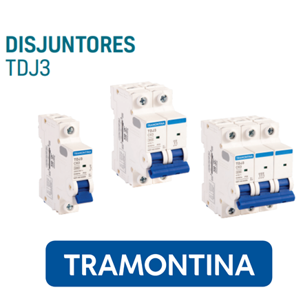 Disjuntor Tipo Din Tripolar Curva C 100A 10ka 58013145 - Tramontina - Disjuntor Tipo Din ...