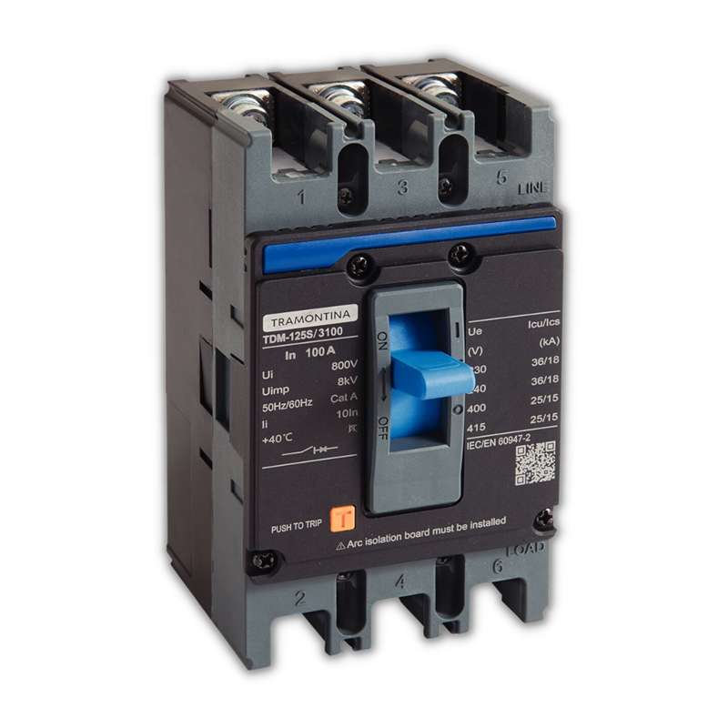 Disjuntor Caixa Moldada Tripolar 100A 58014211 - Tramontina - Disjuntor Caixa Moldada Tripolar ...
