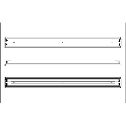 Calha Slim Led 2x09/10W 600mm Sem Suporte 170009 - Lumepetro - Perfil ...