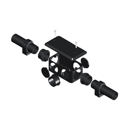 Condulete Múltiplo Pvc 6 Entradas 1'' Preto - MaxxBox - Condulete ...