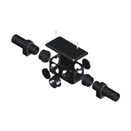 Condulete Múltiplo Pvc 6 Entradas 1'' Preto - MaxxBox - Condulete ...