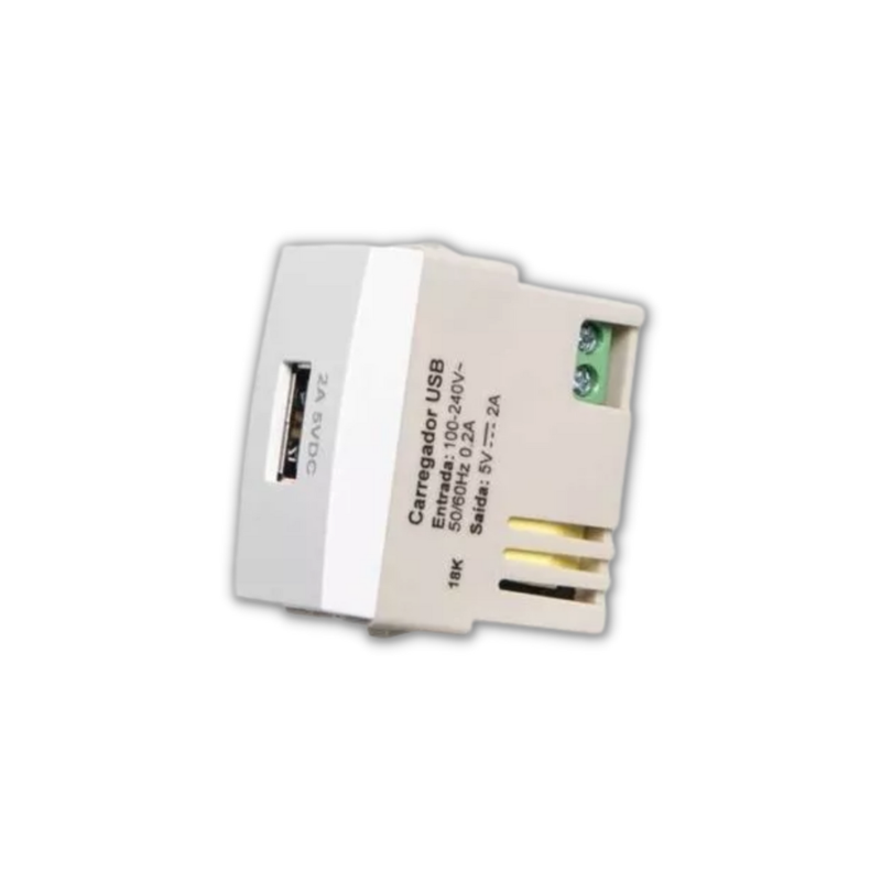Módulo Tomada Carregador USB 2A Bivolt PA017261 - Mar-Girius Sleek ...