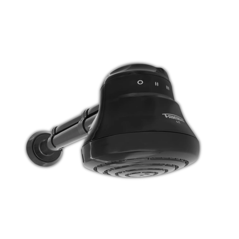 Ducha Faminho 4t 6800w 220v Com Cano 30cm Preta 242152 Fame Ducha