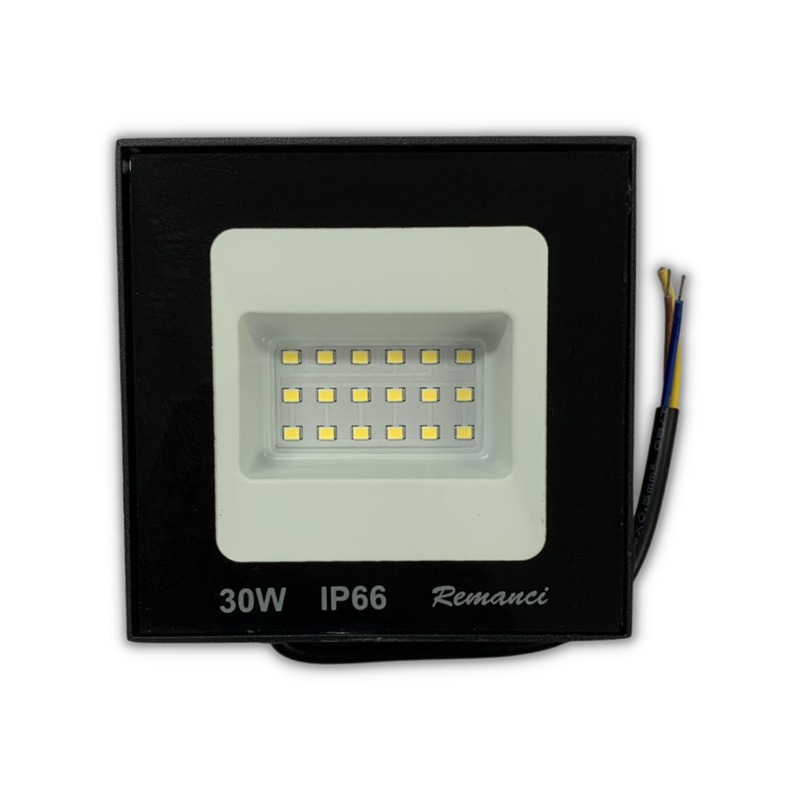 Refletor Led Slim 30W 6500K Preto - Remanci - Refletor Led Slim 30W 6500K Preto - Remanci - Remanci