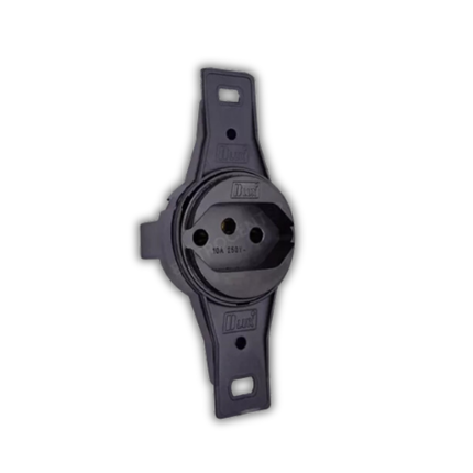 Tomada 2P+T 20A Padrão Brasileiro Redonda Preta Sem Placa 98957 - Building - Tomada 2P+T 20A ...