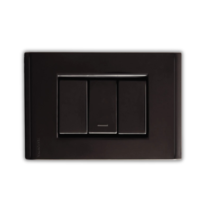 Conjunto 1 Interruptor Simples 10A/250V Grafite Com Placa 4x2 57173/001 - Tramontina Liz Grafite ...