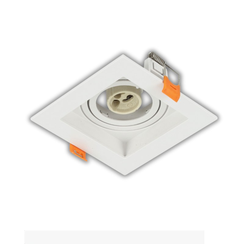 Spot Embutir Quadrado Recuado Direcionável Para Dicróica MR16 Gu10 Branco 8248 - Gaya - Spot ...